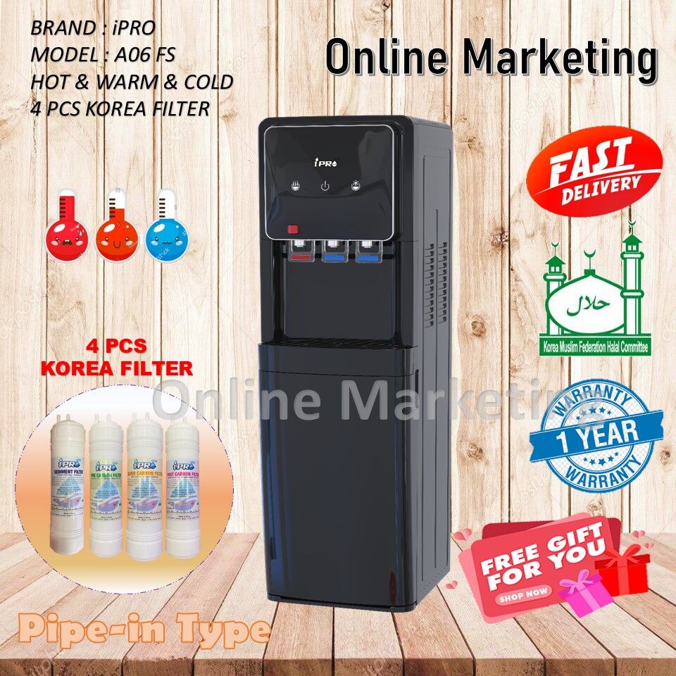 IPRO A06 F/STD HOT & NORMAL & COLD WATER DISPENSER WITH 4PCS KOREA ...