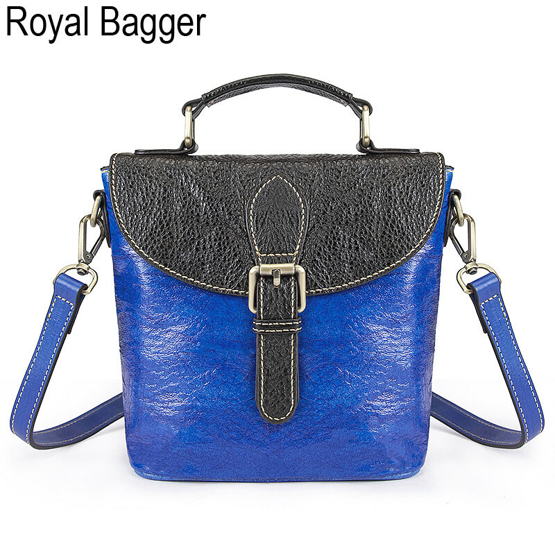 Royal Bagger New For Women Genuine Cow Leather Shoulder Bag Retro ...