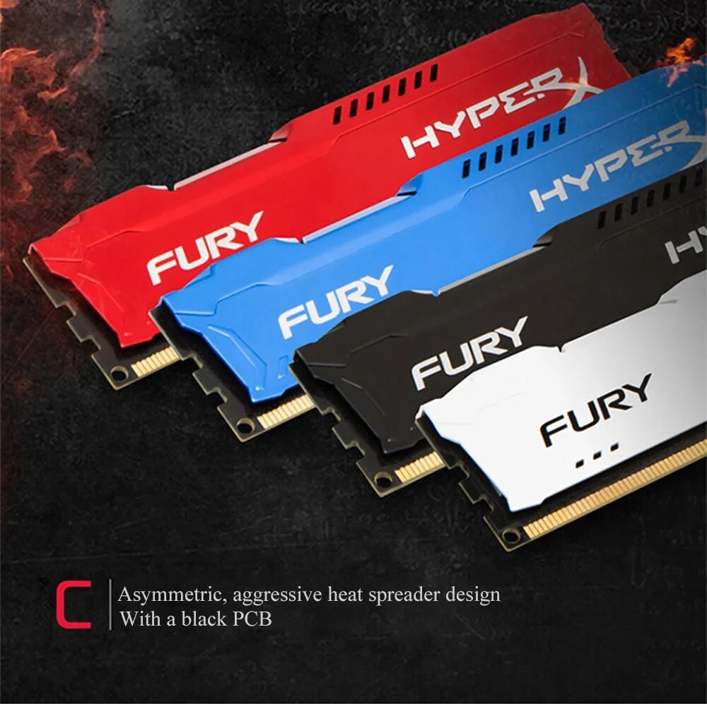 Kingston HyperX FURY 8GB DDR3 RAM 1866MHz 1600MHz 1333MHz Desktop Memory PC3-14900 12800 10600 ...