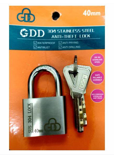 SUS 304 Stainless Steel Padlock Heavy Duty Safety Pad lock SUS304 Steel ...