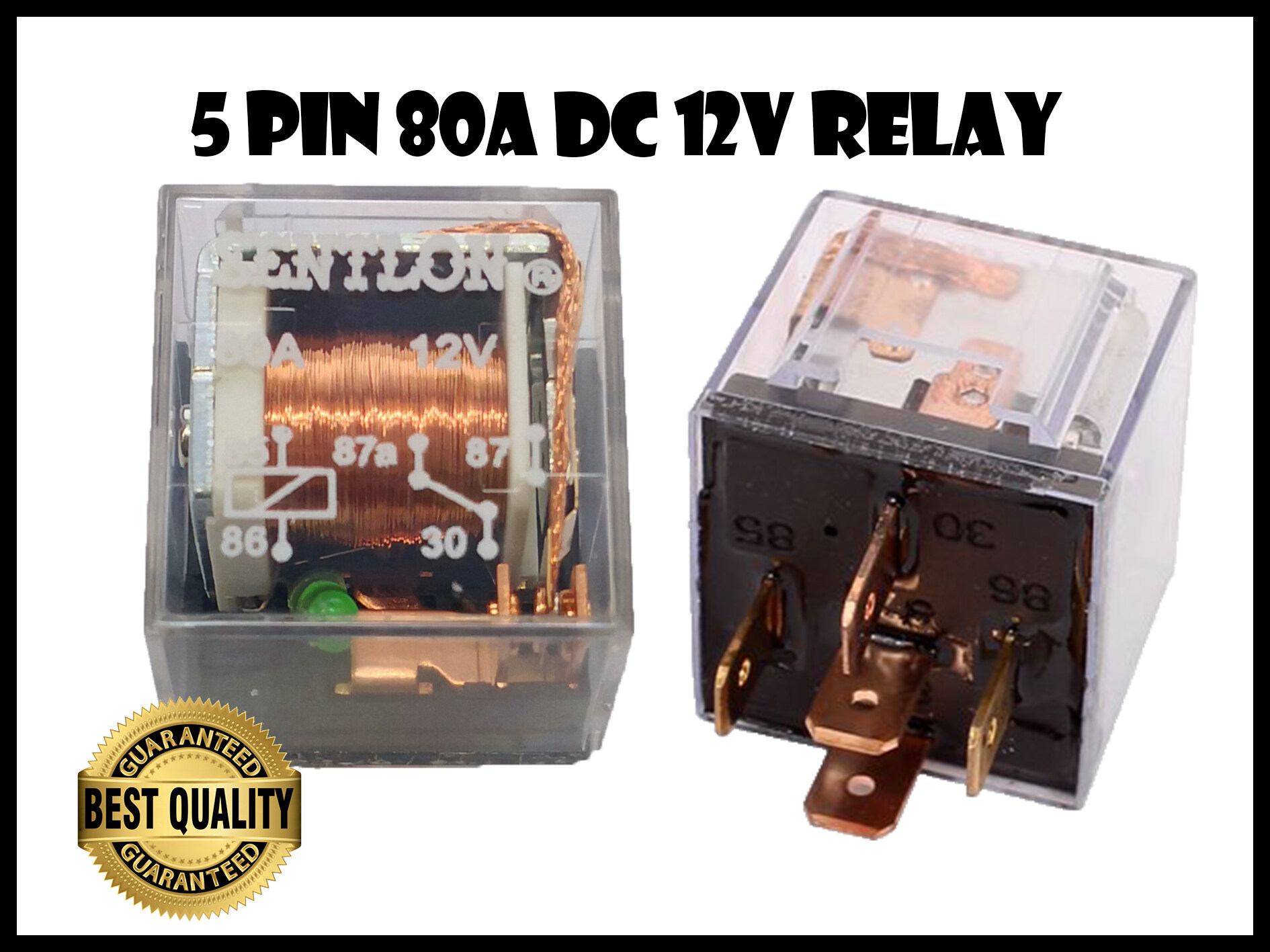 Car 12V 80A 5 Pin Relay Geganti | Lazada