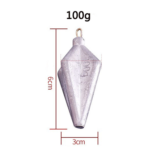 【CW】1PC 40G 50G 60G 80G 100G 120G 150G ตะกั่วสี่มุมตะกั่วน้ำหนักฐานต่อแบบหมุนได้อุปกรณ์ตกปลา ...