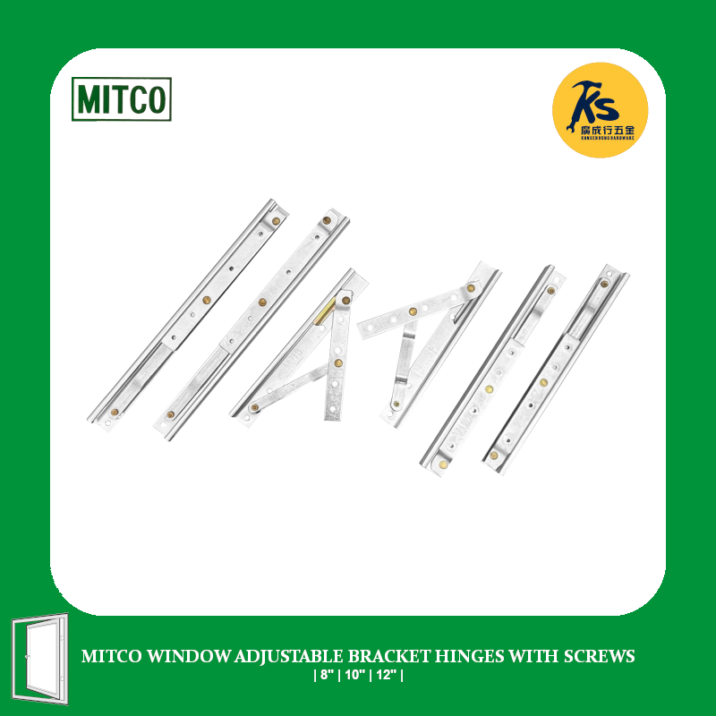 MITCO WINDOW ADJUSTABLE BRACKET HINGES WITH SCREWS ( 8" | 10" | 12" ) | Lazada