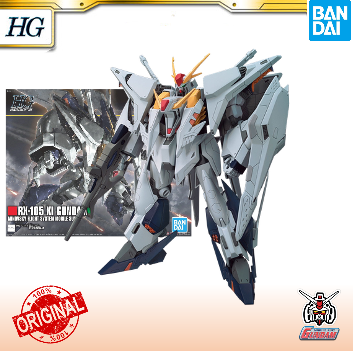 Bandai Gundam High Grade RX-105 XI Gundam (HGUC) Minovsky Flight System ...