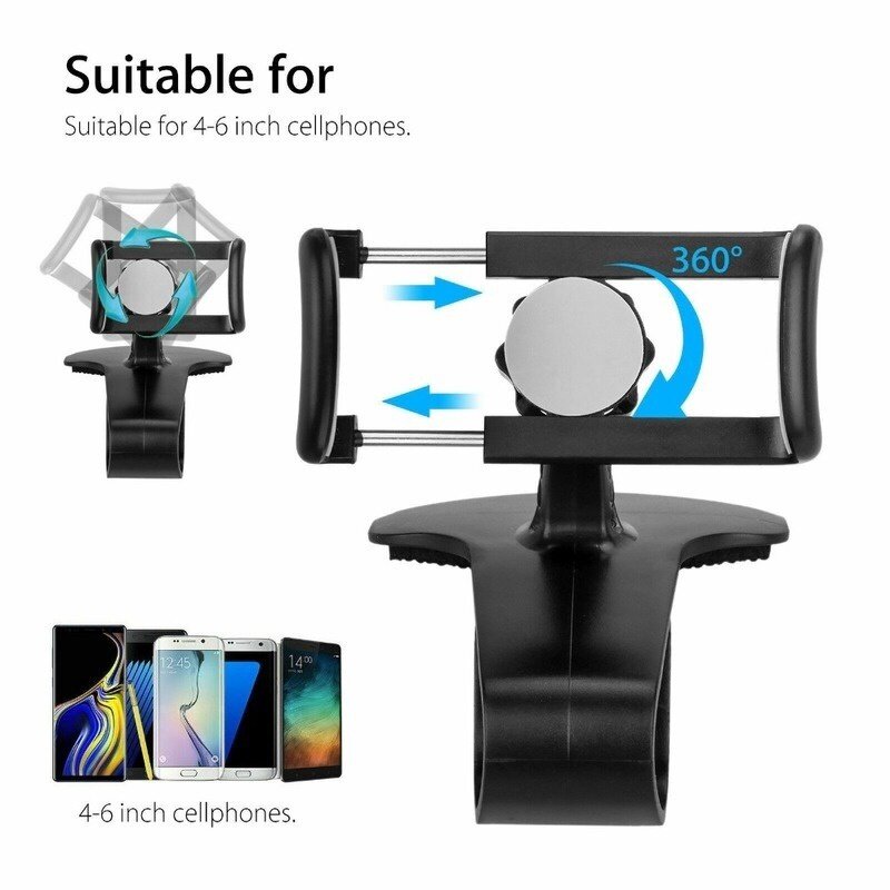 [BHKASDI] Dashboard Mount ที่วางโทรศัพท์ในรถยนต์ Spring Snaps Stand 360 ...