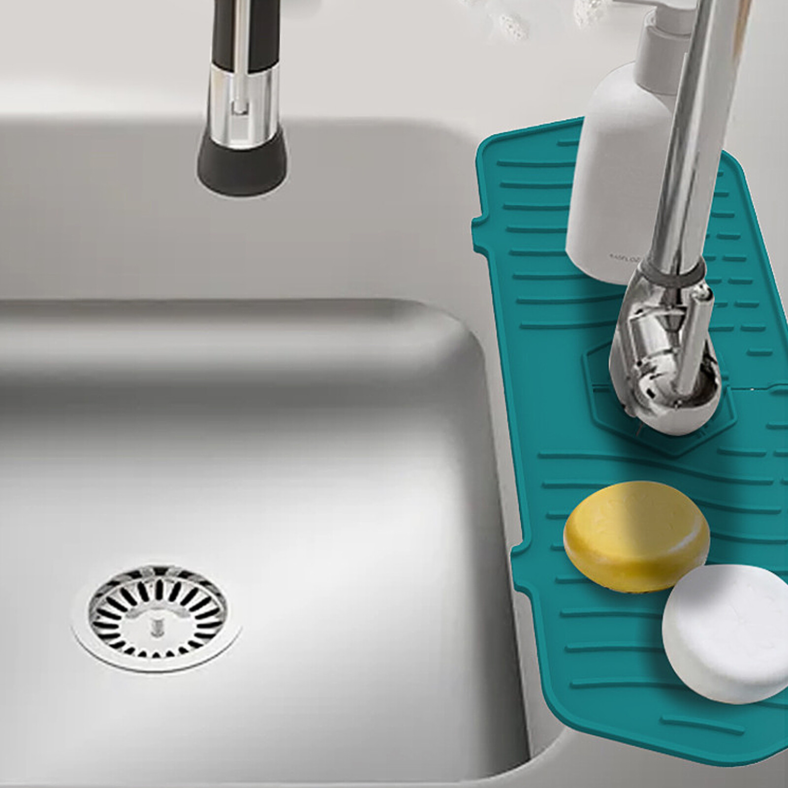 Splash Guard Gadgets ห้องอาบน้ำ Sink Protector Water Collector Mat ก๊อก ...