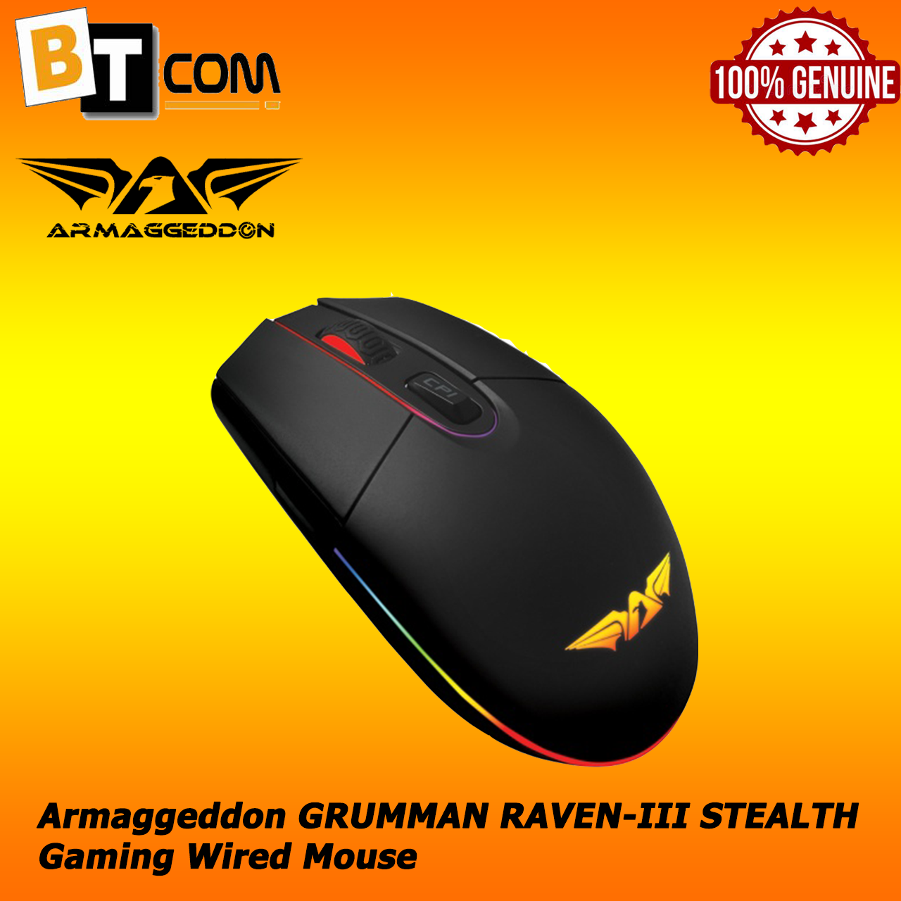 Armaggeddon GRUMMAN RAVEN-III STEALTH Gaming Wired Mouse | Lazada