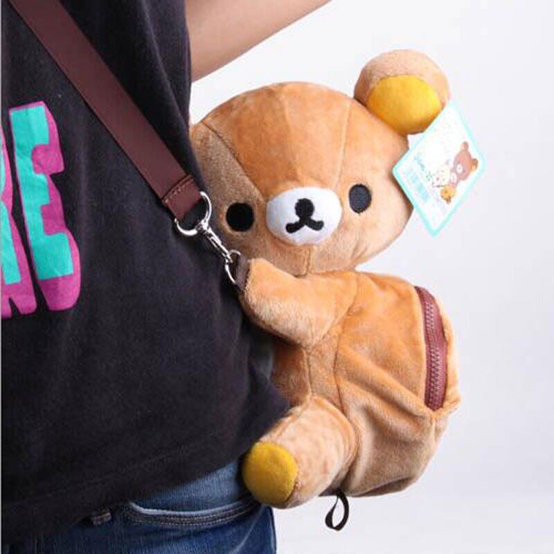 24Cm Cartoon Rilakkuma Bear Platypus Plush Backpack Soft Stuffed ...