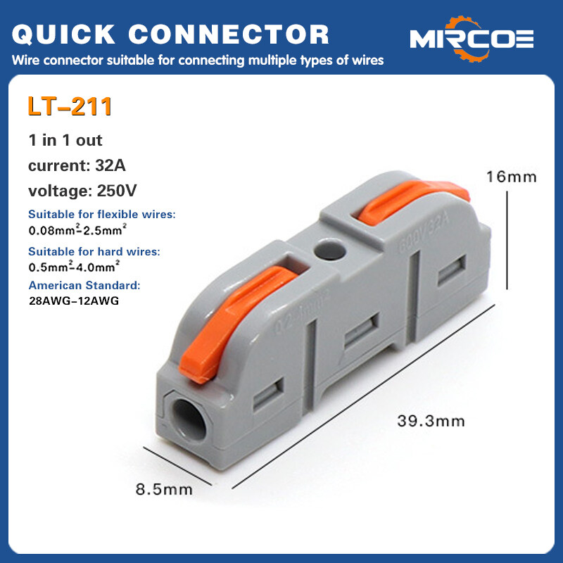 32A Quick Wire Connector Universal Wiring Cable Connector Mini Termal ...