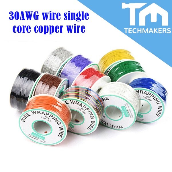 1 Roll of 30AWG Wire Single Core Copper Wire Wrapping Wrap PCB Jumper ...
