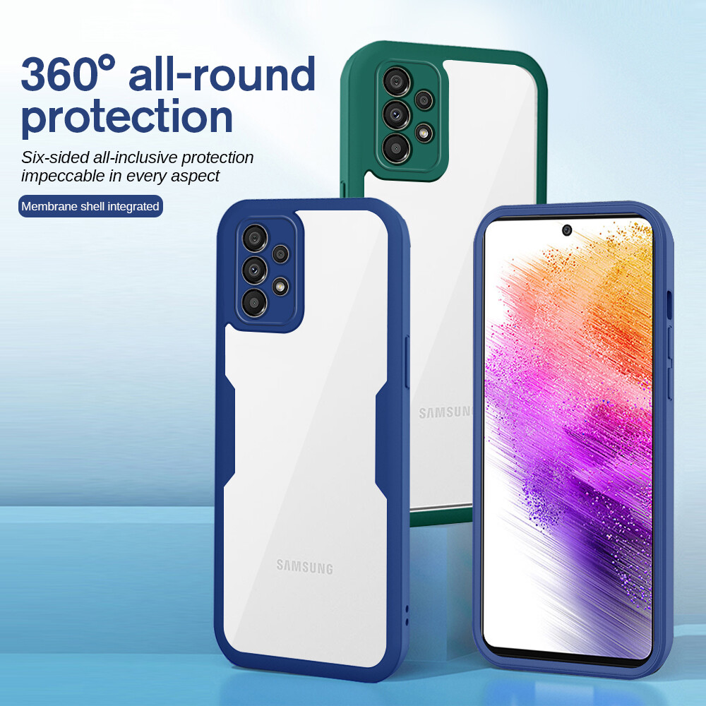 เคสสำหรับ Samsung Galaxy A73,เคสป้องกันการกระแทกสองด้าน360 ° แบบเต็ม ...