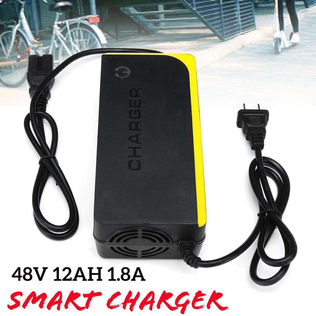48V 12ah Lead Adapter Pengecas Bateri Asid untuk Skuter Basikal Basikal ...