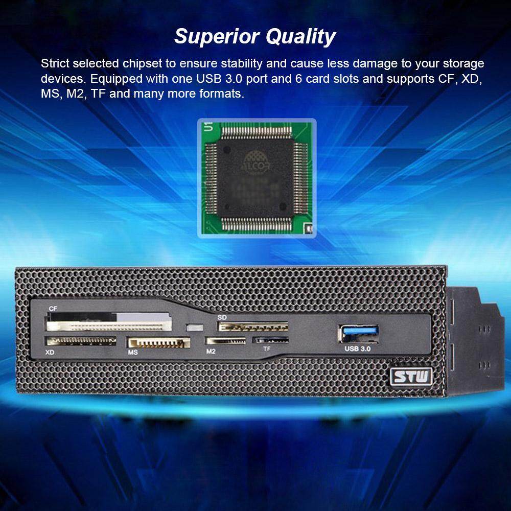 STW 5.25 เครื่องอ่านบัตรภายในสื่อแผงควบคุมมัลติฟังก์ชั่นพีซีแผงด้านหน้า ...