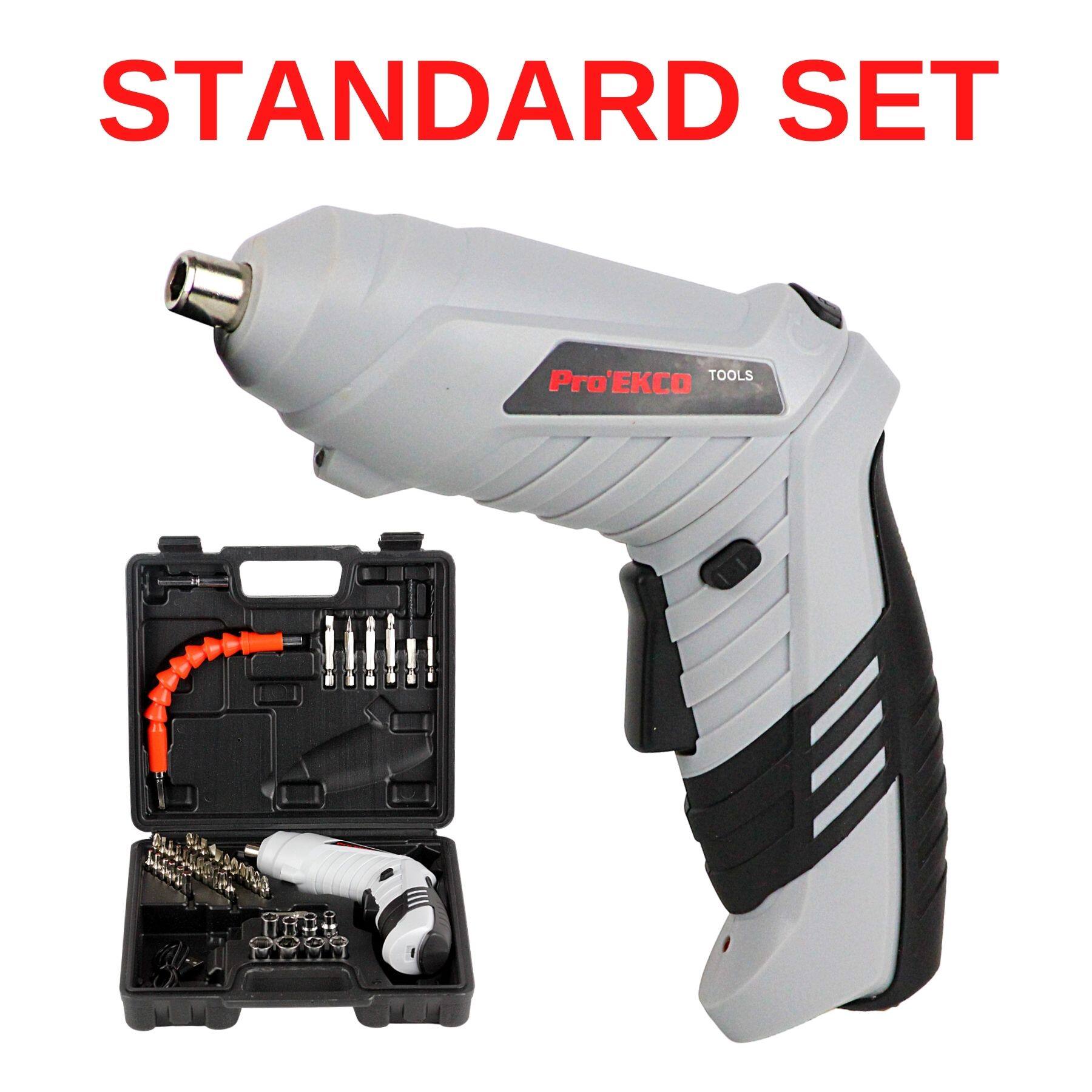 PRO' EKCO 3.6V 45pcs Cordless Screwdriver Drill Hand Tools Power by USB ...