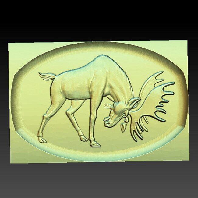 Deer 3d Model Relief For Cnc Router 3d Printer Artcam Aspire Bas Relief ...