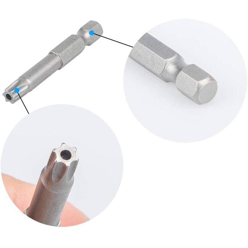 12 Pack Torx Head Screwdriver Bit Set 1/4 Inch Hex Shank T5-T40 Star ...