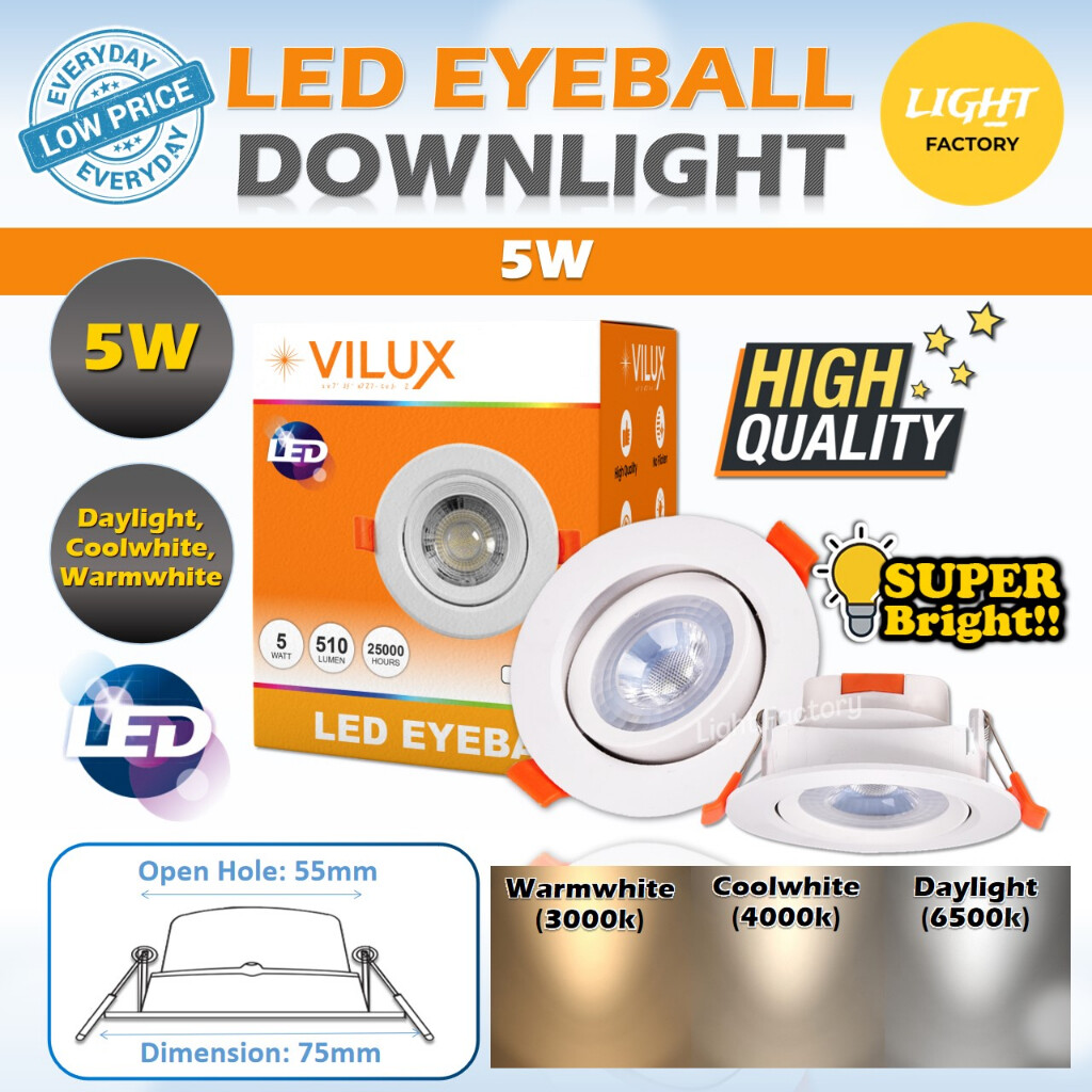 【UPgraded】Super Bright LED Eyeball Spotlight 5W 10W LED Eye ball COB ...