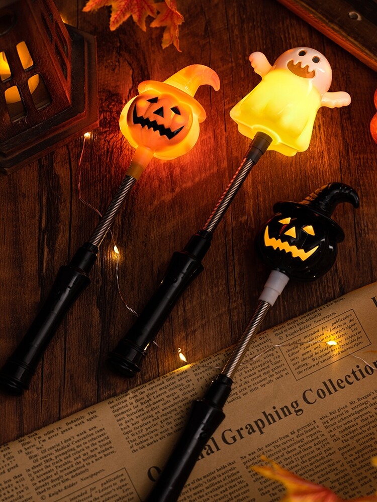 Halloween Hand Stick Halloween Led Luminous Glow Stick Pumpkin Skull ...