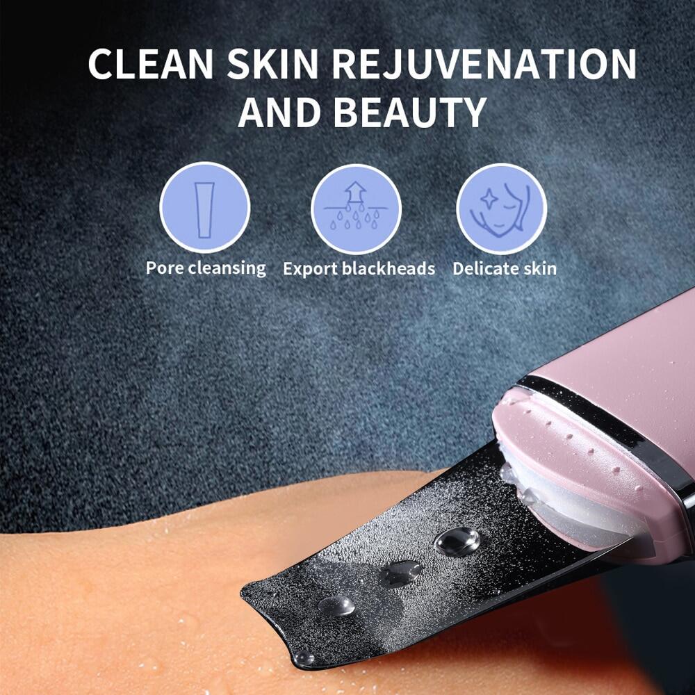 EMS LED Face Beauty Machine Ultrasonic Skin Scrubber Facial Shovel Skin ...