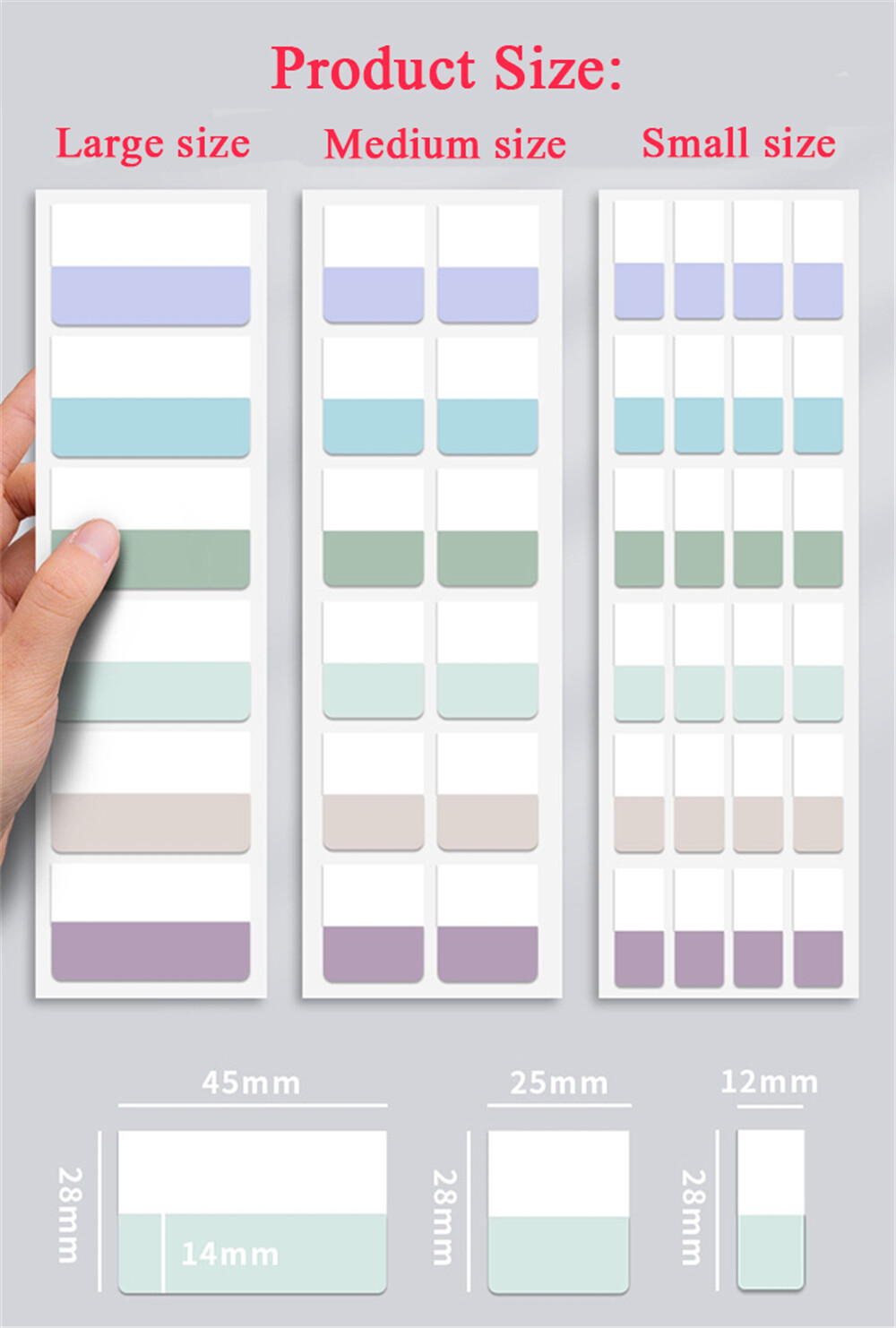 Sticky Index Tabs Self Adhesive Flag Tabs Writable Repositionable File ...