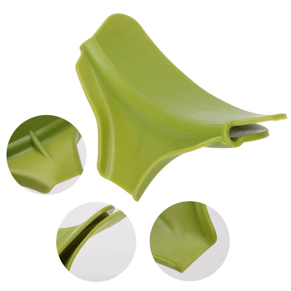 ซิลิโคน Liquid หัวฉีดซุปช่องทางอุปกรณ์ทำอาหารขอบ Deflector ปฏิบัติกระทะ ...