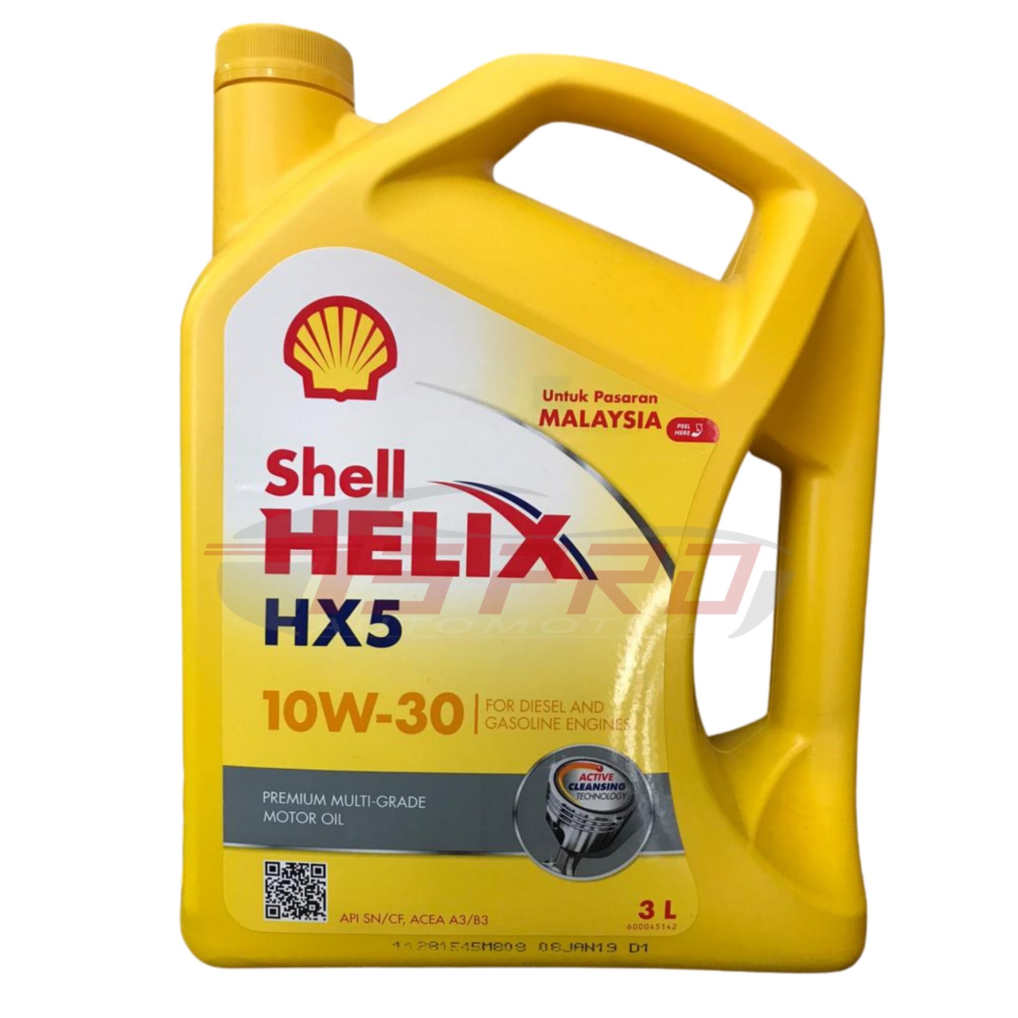 Shell HX5 10W-30 API SN/CF, ACEA A3/B3 Engine Oil (3L) - Premium ...