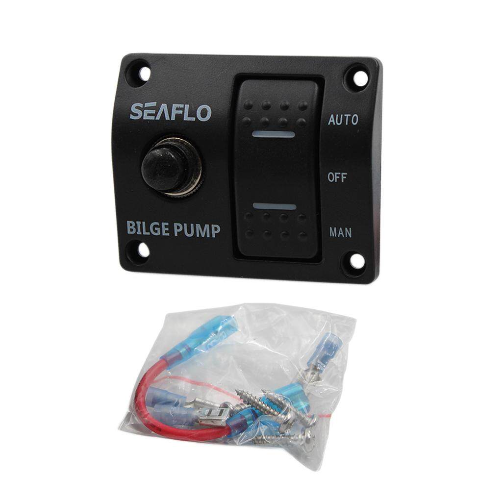 SunnT Seaflo Three-Way Rocker Panel Bilge Pump Switch with built in ...