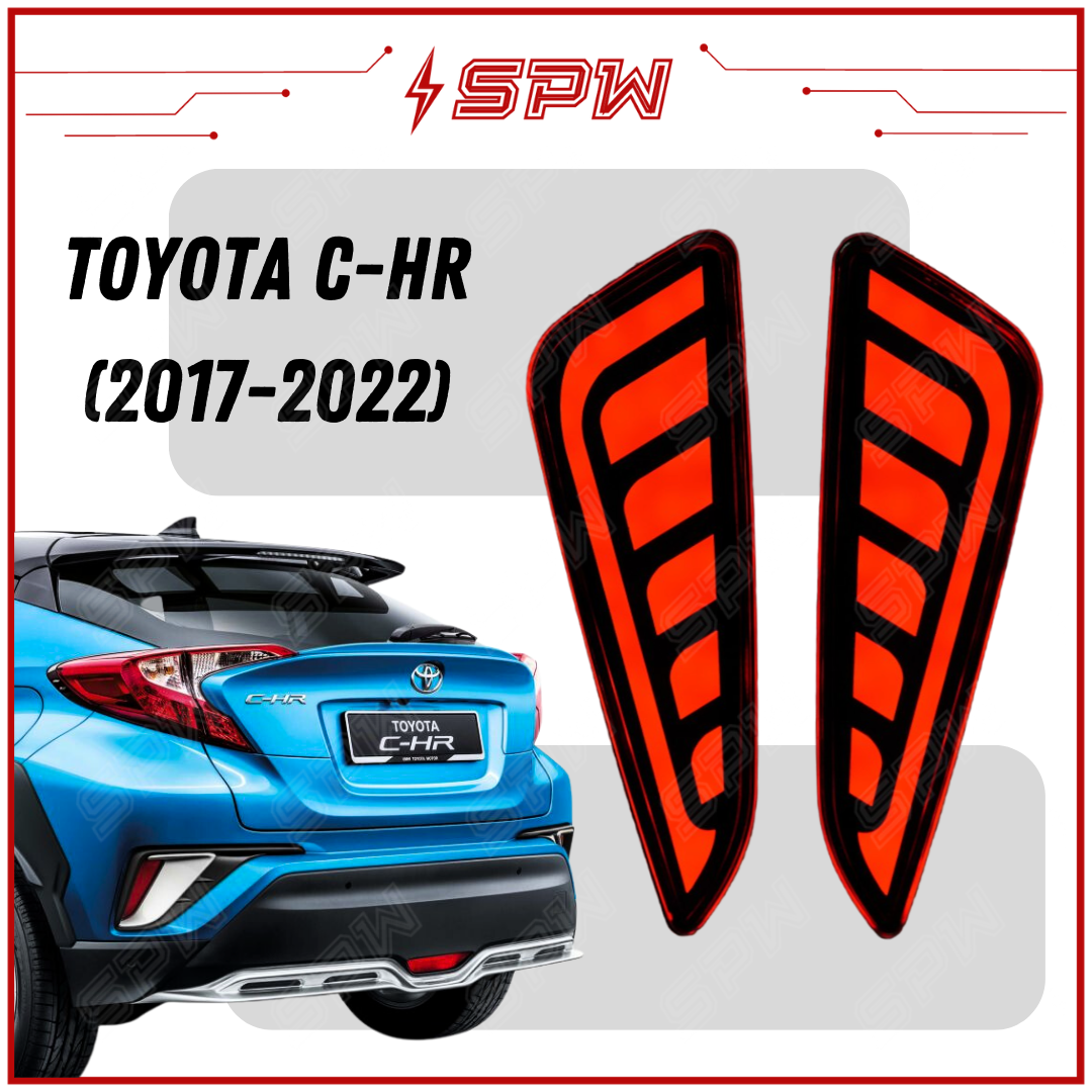 Toyota CHR Reflector Rear Bumper Reflector LED DRL Fog Lamp Fog Light ...