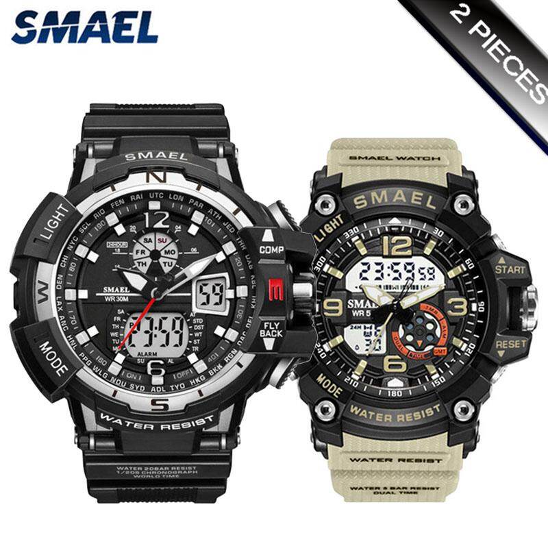 SMAEL Mens Date Watches Fashion Top Brand Luxury LED Chronograph Casual ...