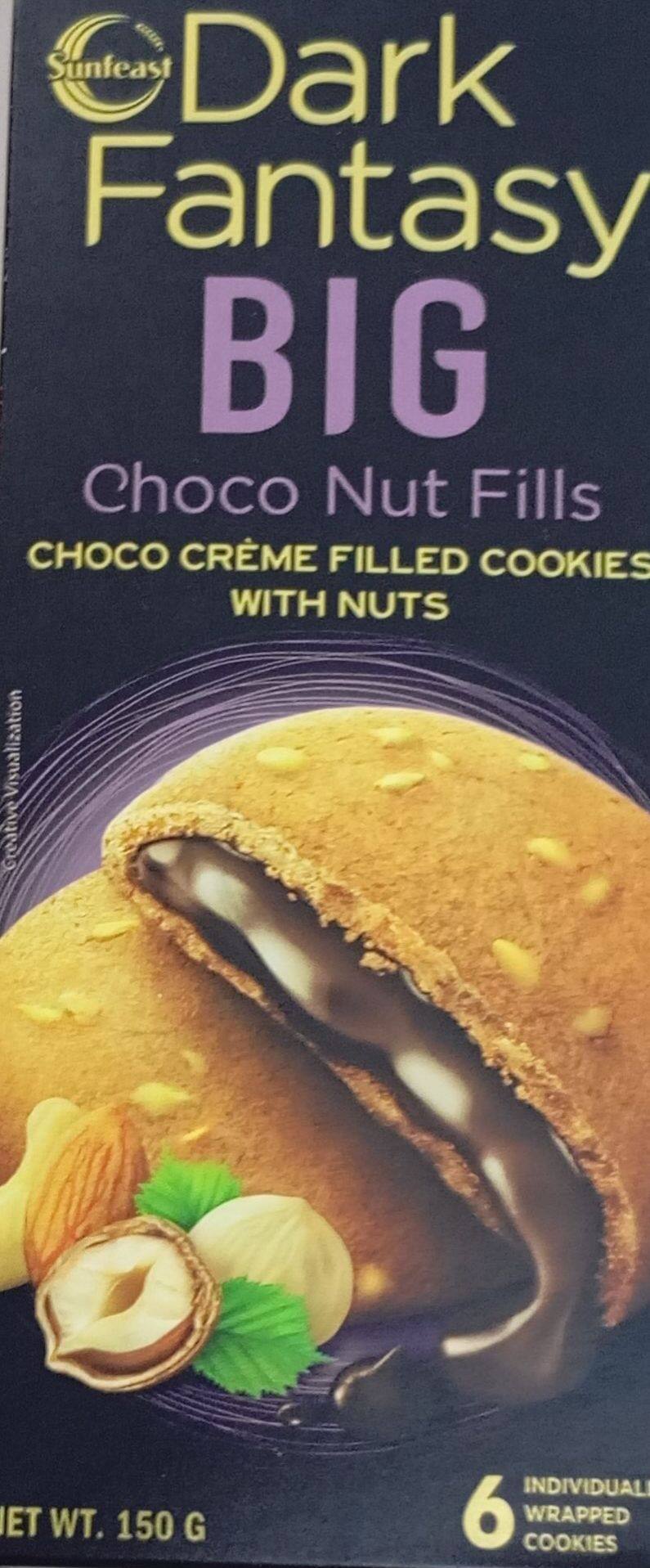 sunfeast dark fantasy big choco nut fills choco creme filled cookies ...
