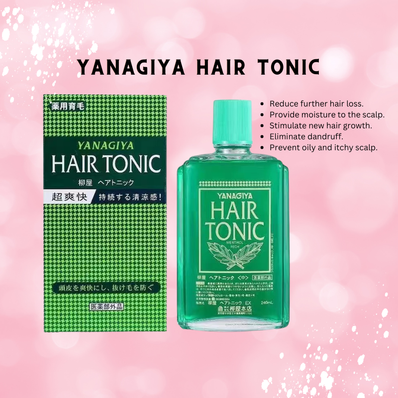 YANAGIYA hair medicated growth tonic herbal tonis scalp hair care treament serum grow prevent ...