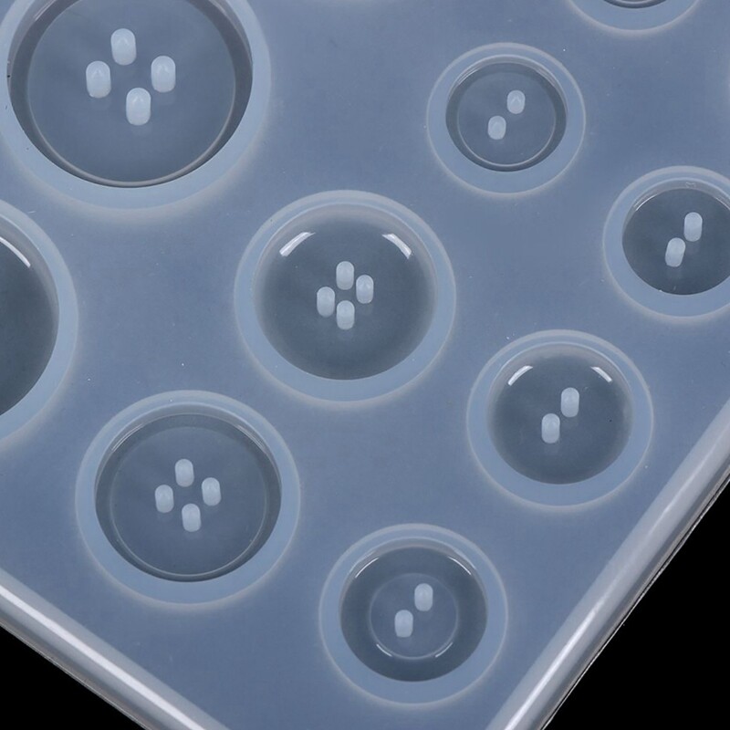 DIY Silicone Mold Resin Button Handmade Resin Mold with Hole Pendant ...