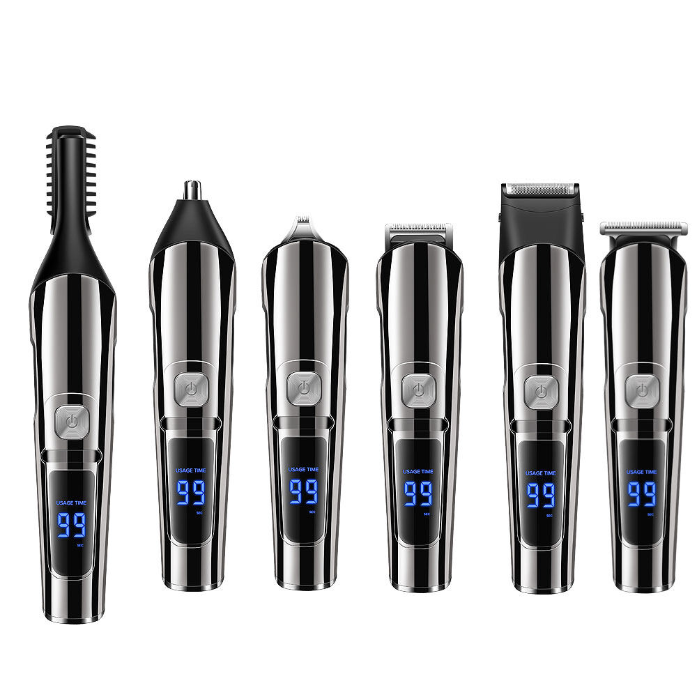 6in1ผม T Rimmer ปัตตาเลี่ยนผมโกนหนวดจมูกกรูมมิ่ง Groomers ผมผู้ชายจัด ...