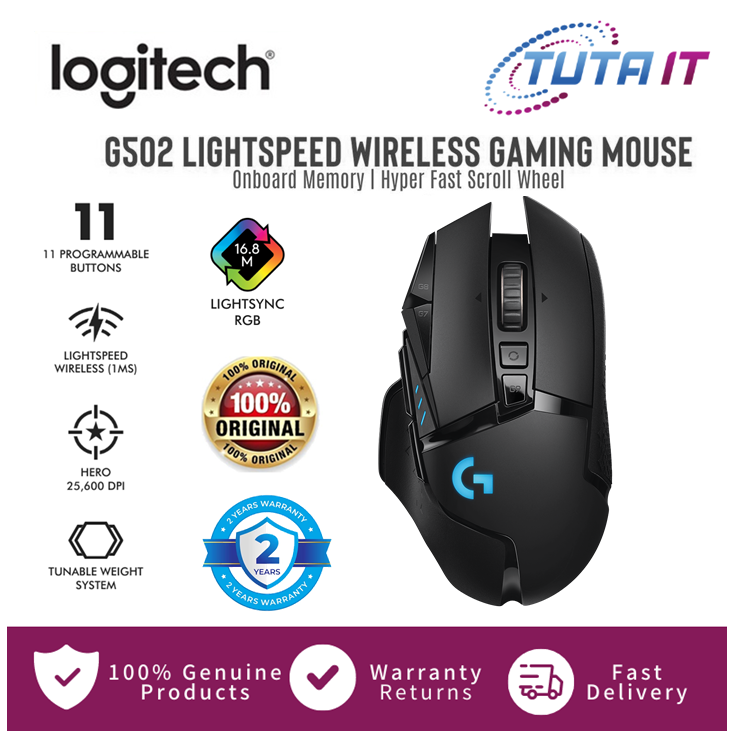 Logitech G502 Lightspeed Wireless Gaming Mouse [2-YEARS WARRANTY] | Lazada
