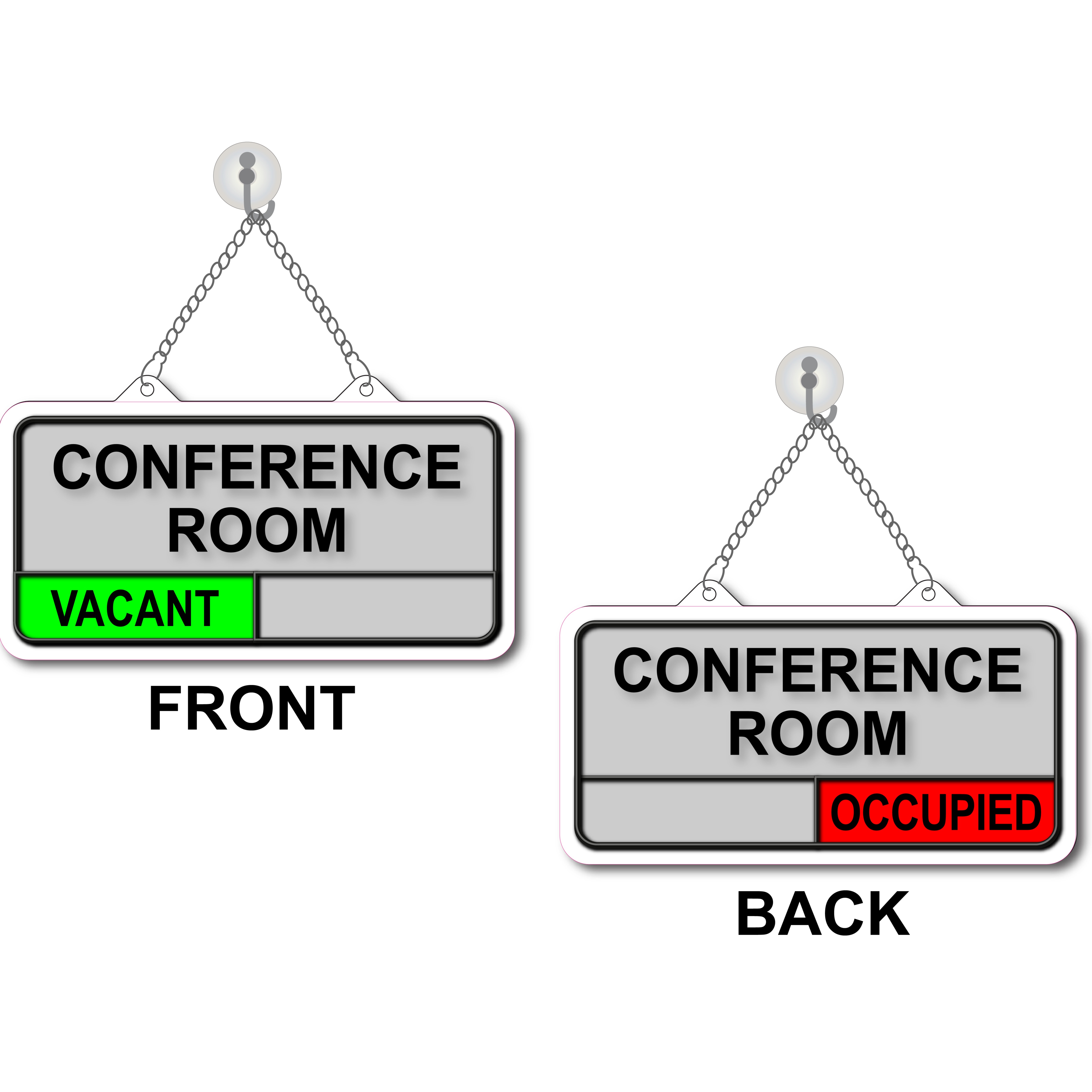MEETING ROOM, CONFERENCE ROOM VACANT / OCCUPIED DOOR SIGN BOARD WITH ...