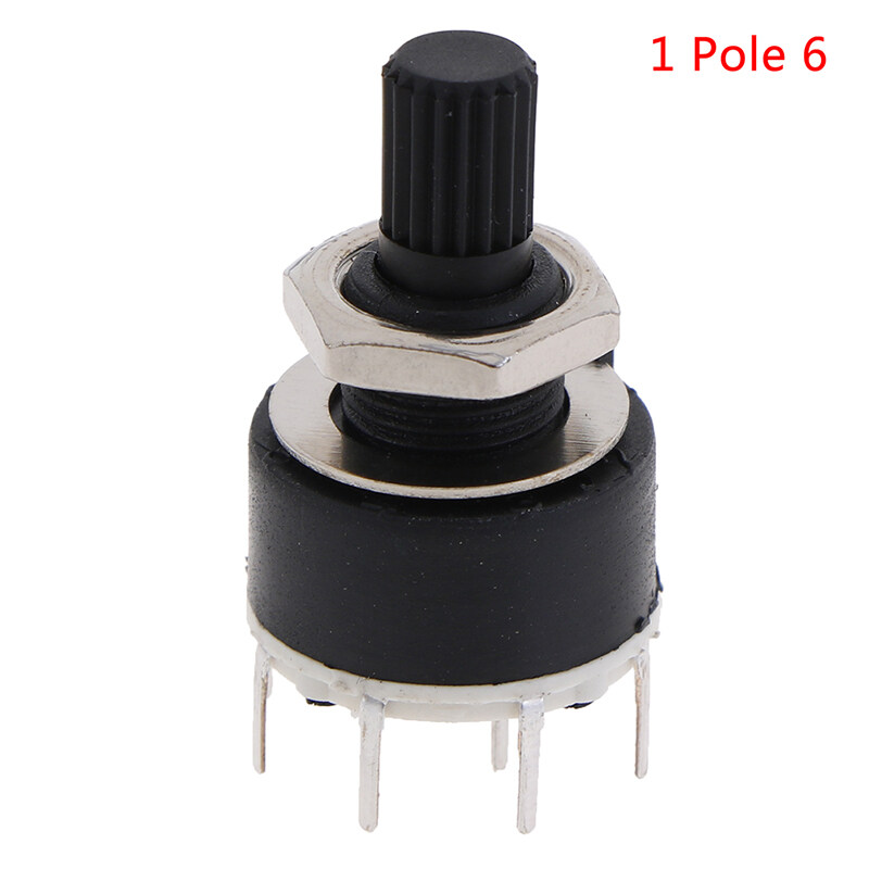 LEI SR16MM Rotary Switch 2 Pole 3 4 position 1 Pole 5 6 8 Position Axis ...