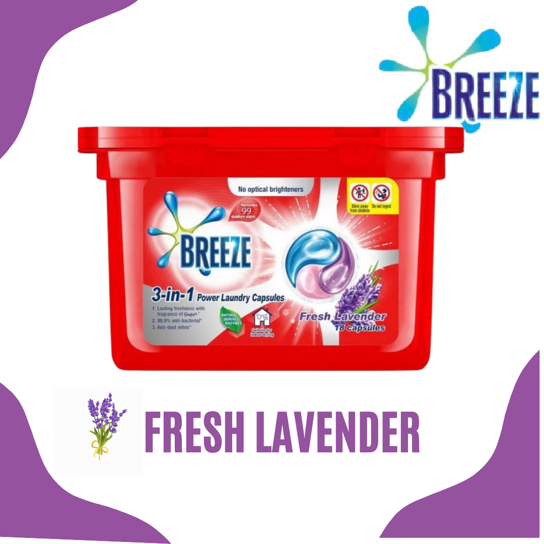 Breeze 3 in 1 Power Laundry Capsules 18 Capsules | Lazada