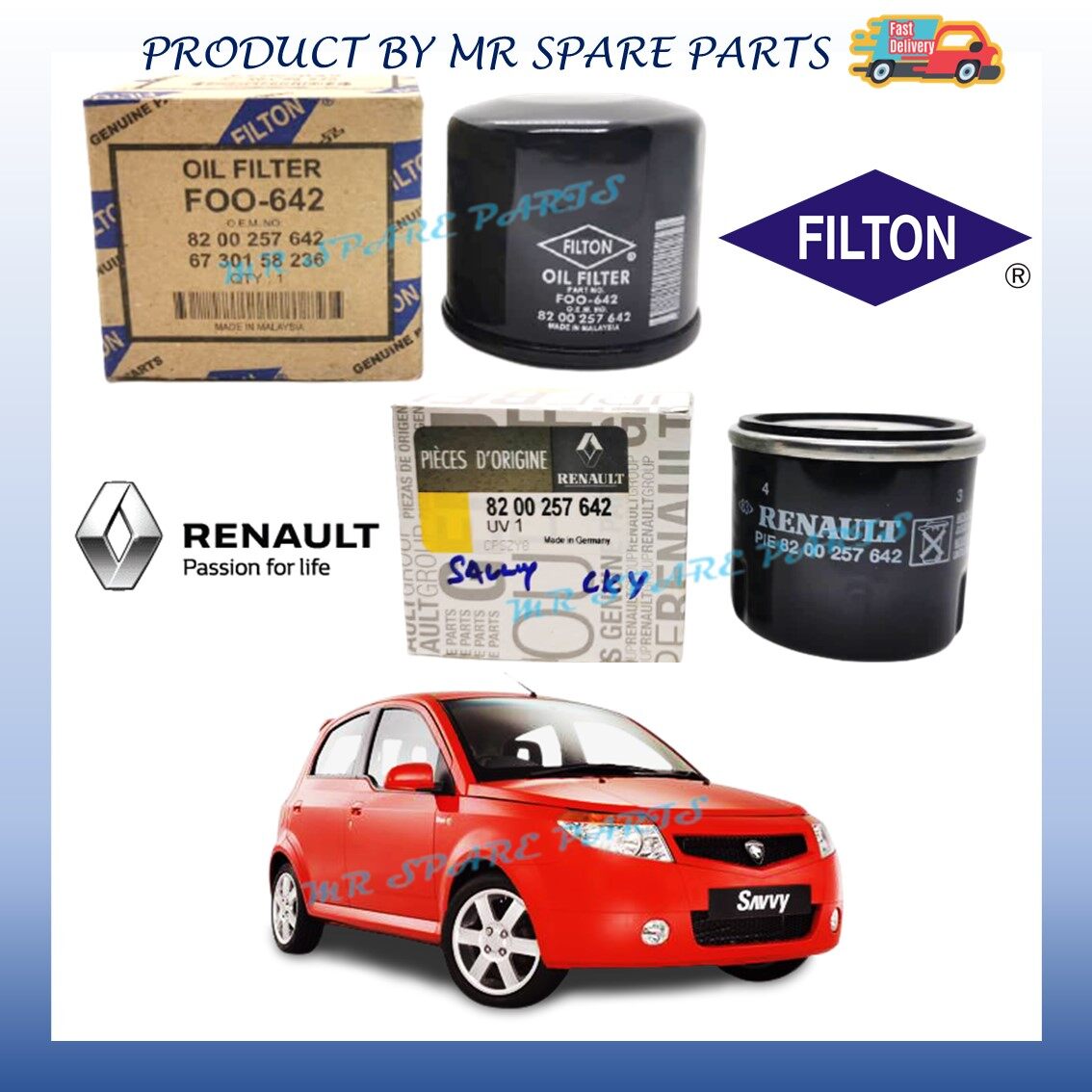 PROTON SAVVY ENGINE OIL FILTER / PENAPIS MINYAK (ORIGINAL/FILTON) | Lazada