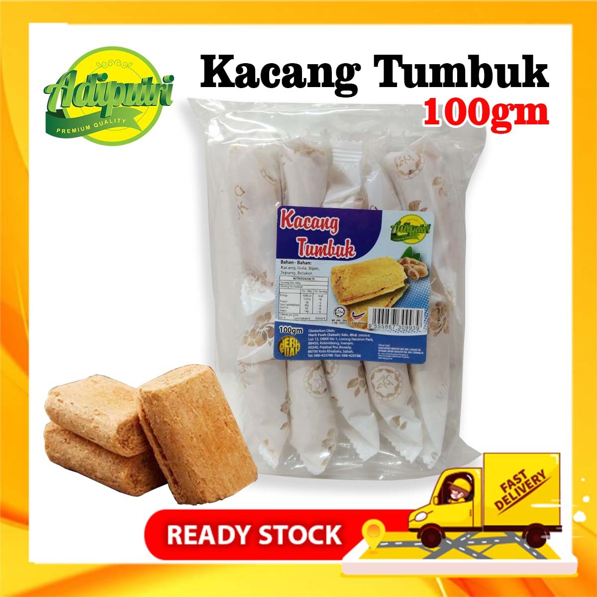Adiputri - Kacang Tumbuk/飘雪貢糖/Peanut Candy 100g | Lazada