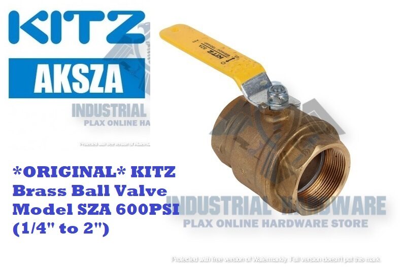*ORIGINAL* KITZ Brass Ball Valve Model SZA 600PSI (1/4" to 2") | Lazada