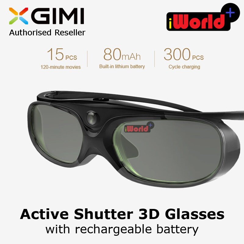 XGIMI Active Shutter 3D Glasses with Built-in Rechargeable Battery for ...