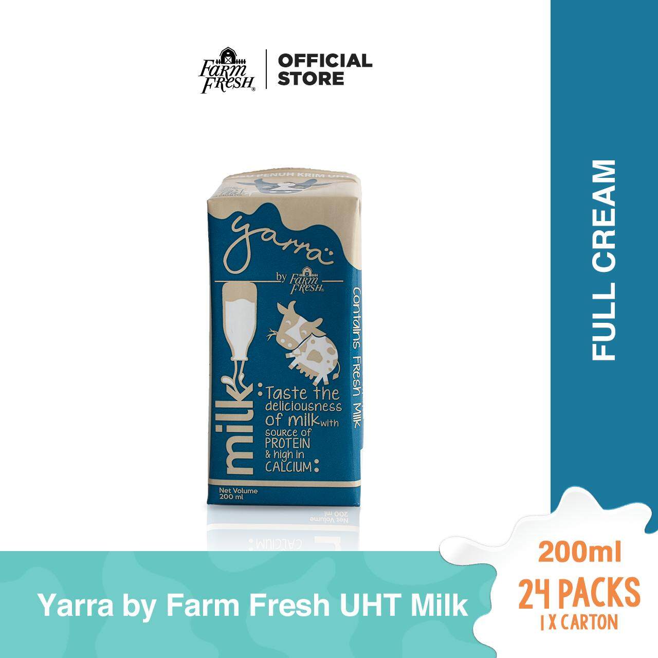 Yarra By Farm Fresh UHT Full Cream Milk 200ml x 24 Packs | Lazada
