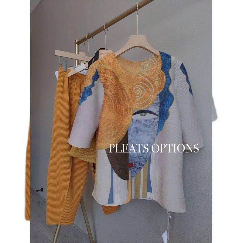 William's Castle Miyake เสื้อผ้าฤดูร้อน2023รุ่นใหม่คอกลมดีไซน์ให้ความ ...