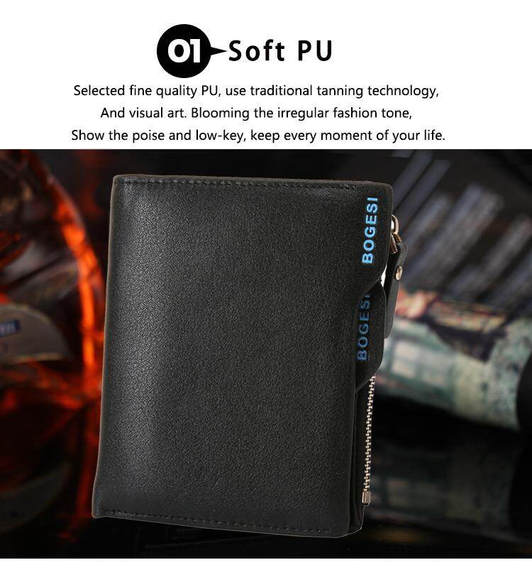 BYT Bogesi Brand Multi-functional Leather Men's Wallet BOGESI-836 ...