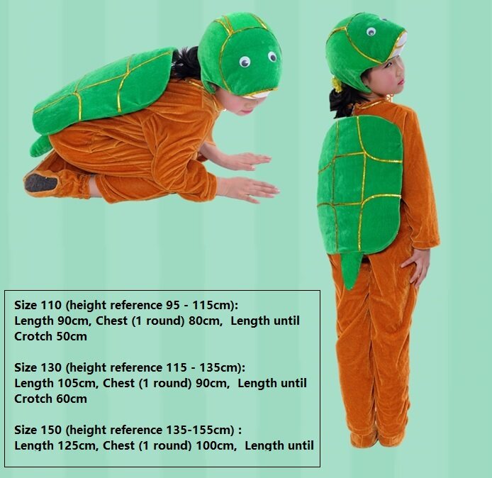 Green Funny Animal Tortoise Costume For Kids Turtle Dress up toys for ...