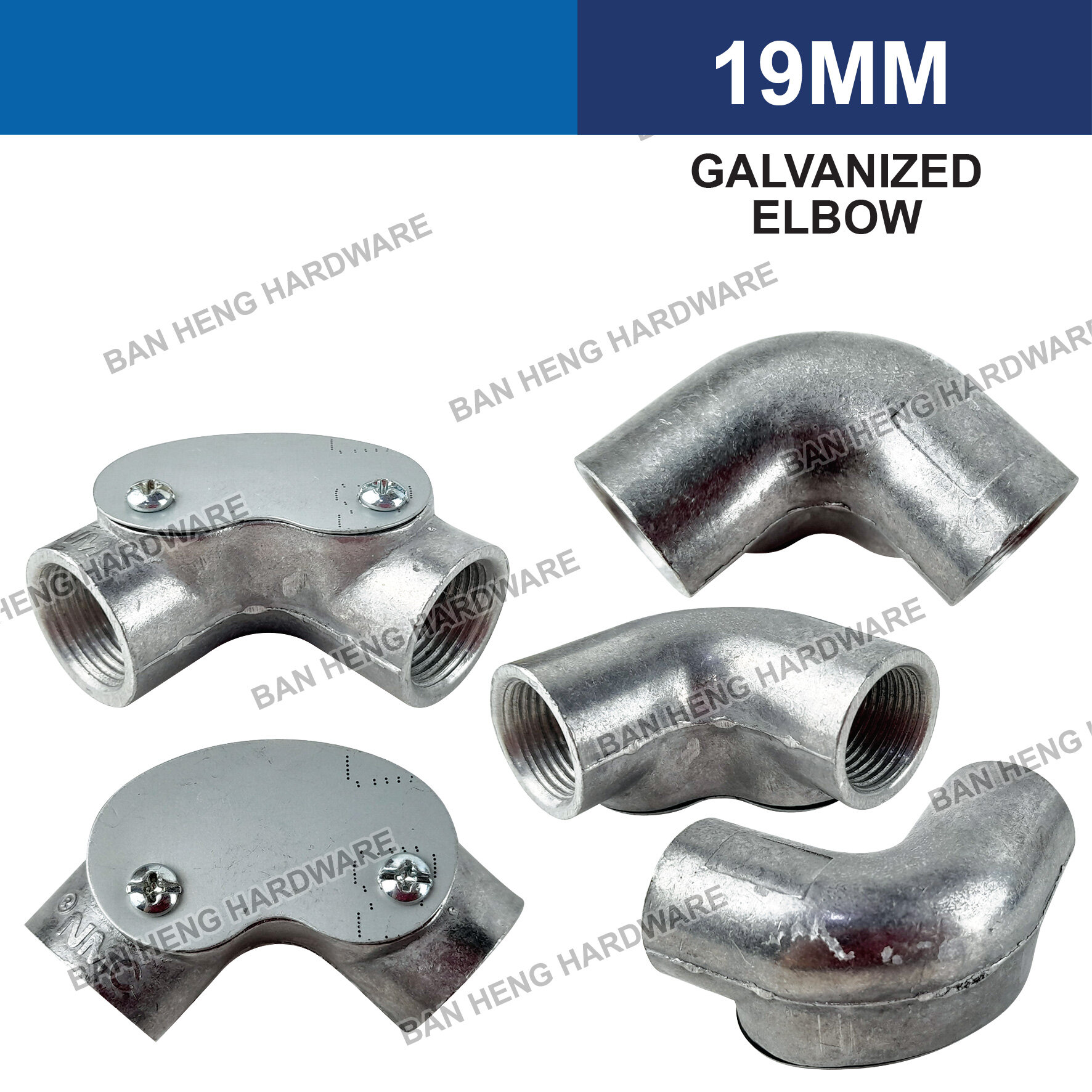 20mm Metal Galvanized GI Conduit Pipe Accessories Elbow/ Socket / Bend ...