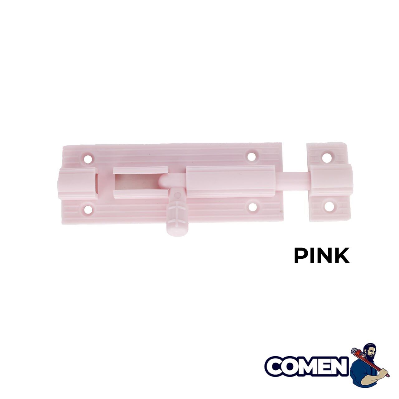 COMEN PVC Tower Bolt Toilet Bathroom Fitting Room Plastic Door Latch ...