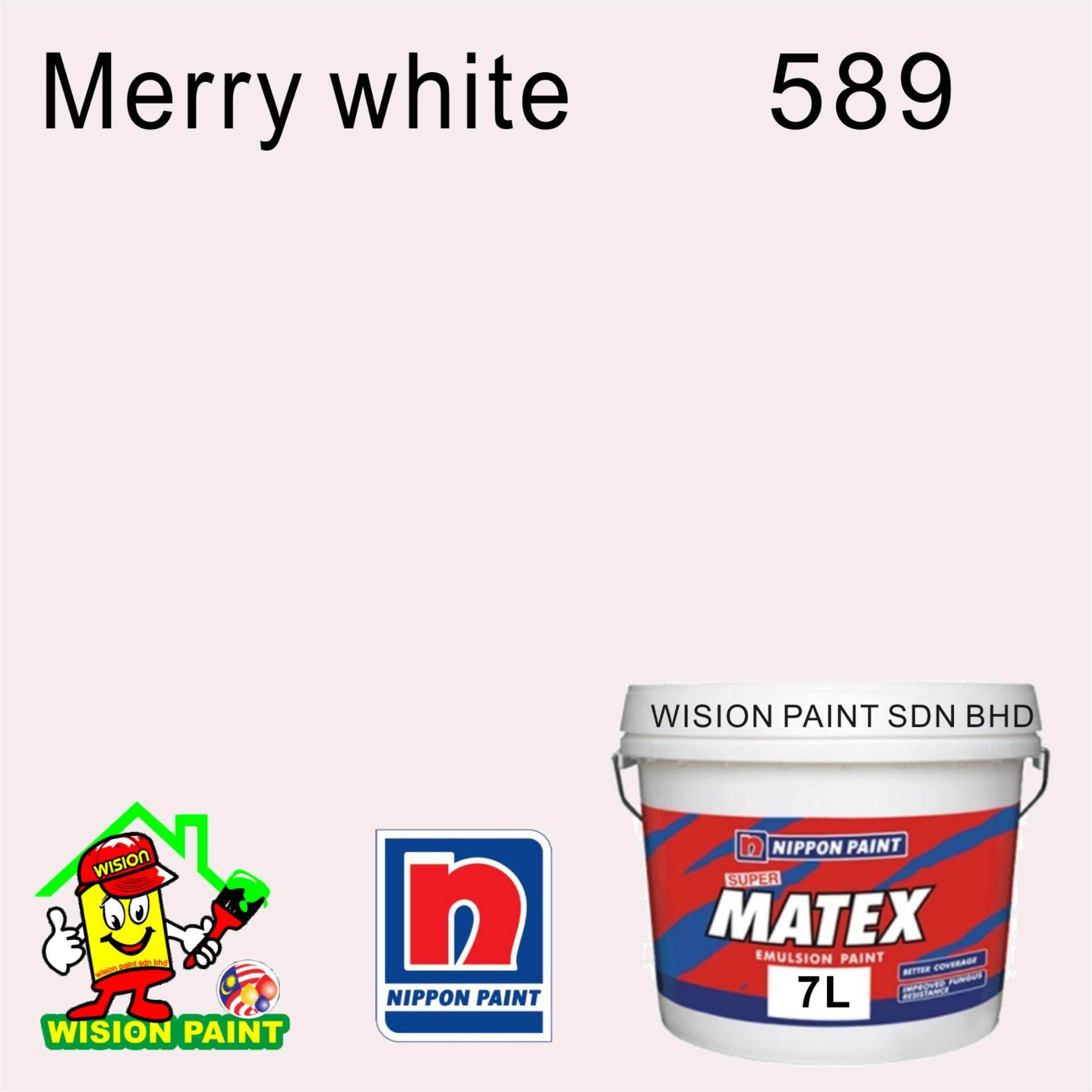 SUPER MATEX 7L - 589 Merry White • Nippon • Flat Matt Finish • Interior ...