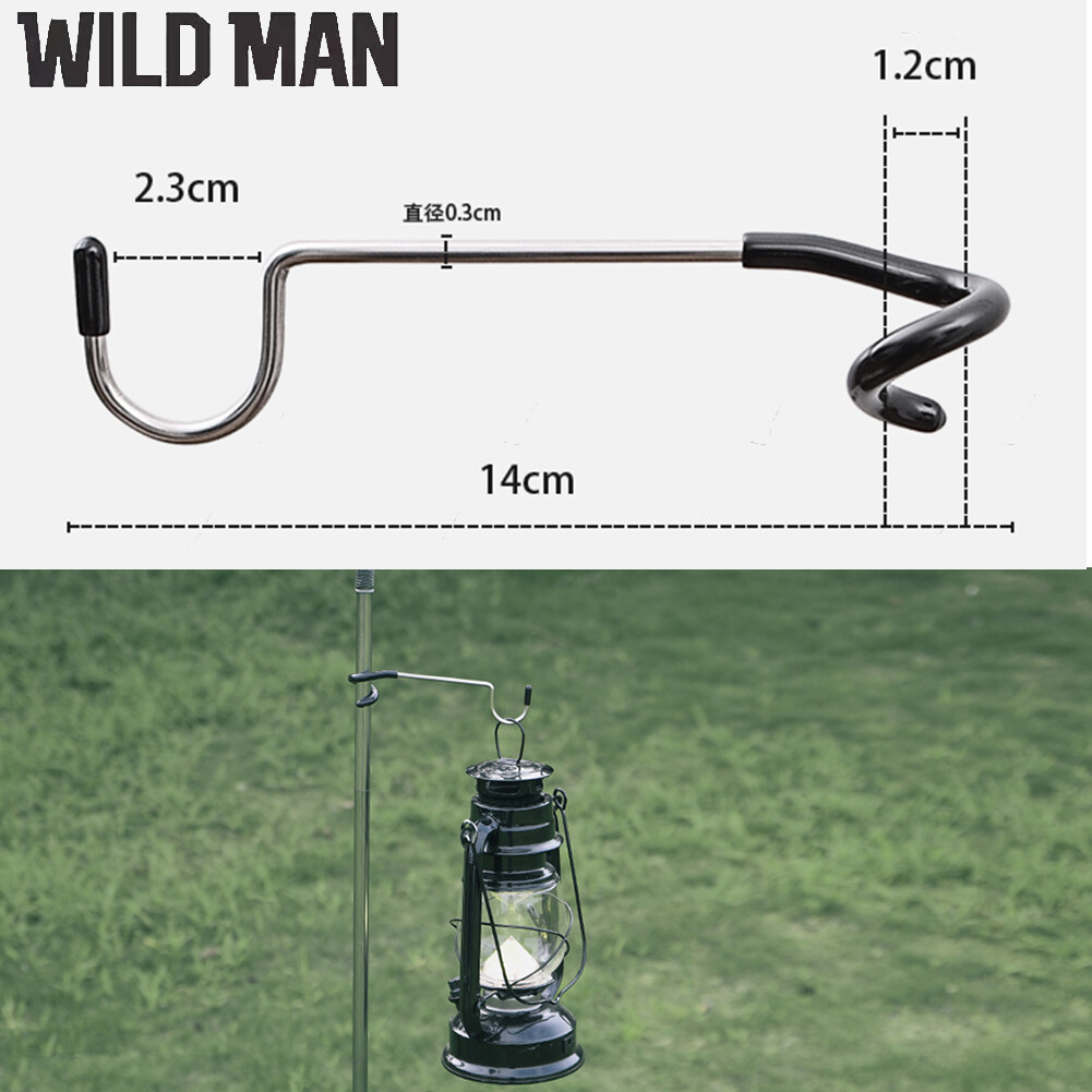 Stainless Steel Light Stand Holder Hooks Portable Tent Pole Lamp Hanger ...
