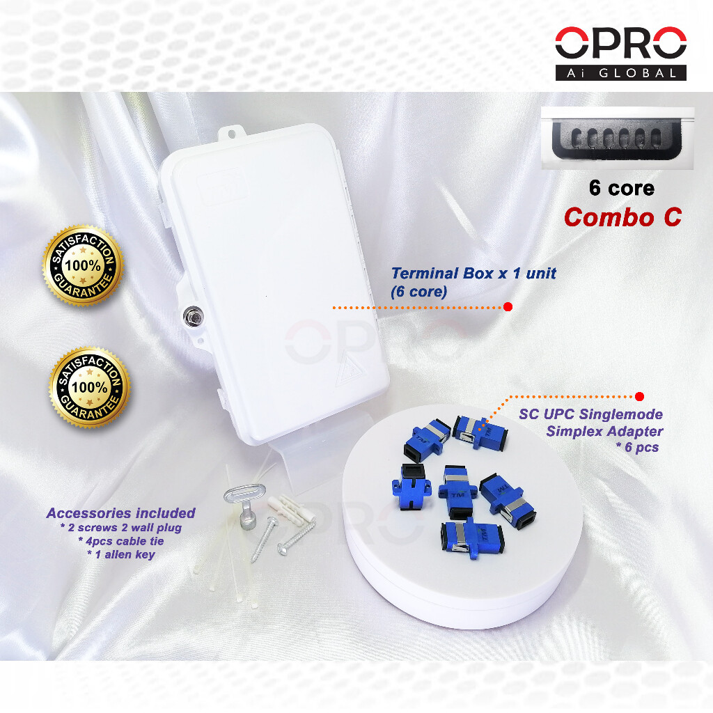 [Combo] 6 Port TM-Passed FTTH FTB Wall Mount Unifi / Fiber Termination ...